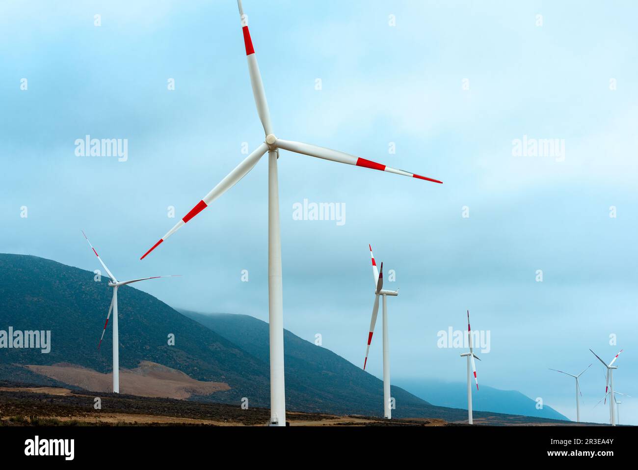 Wind turbine at wind farm, Coquimbo Region, Chile Stock Photo - Alamy