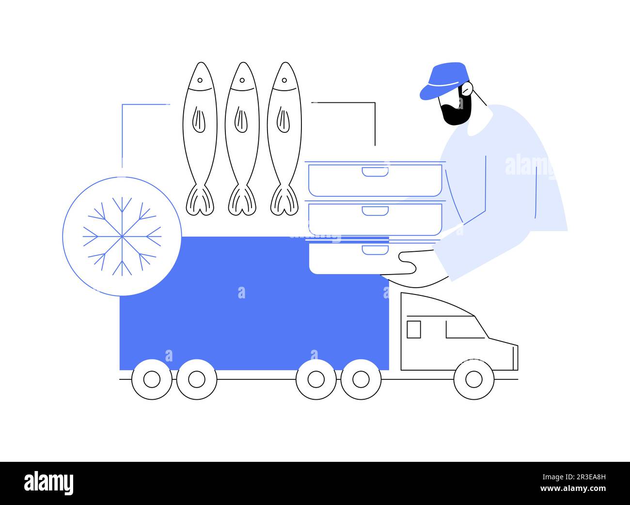 Refrigerator truck abstract concept vector illustration Stock Vector ...