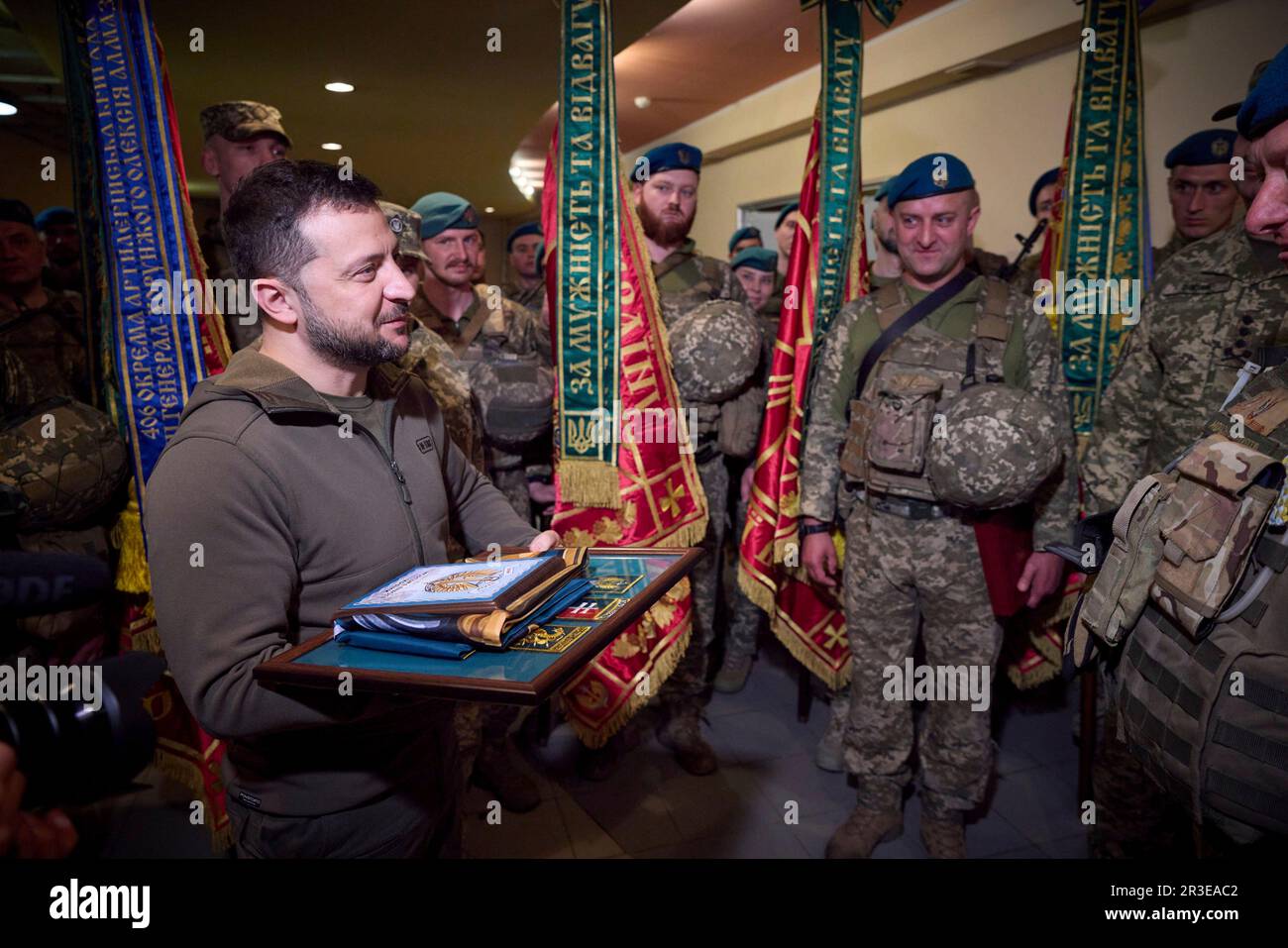 Vuhledar, Ukraine. 22nd Mar, 2023. Ukrainian President Volodymyr ...