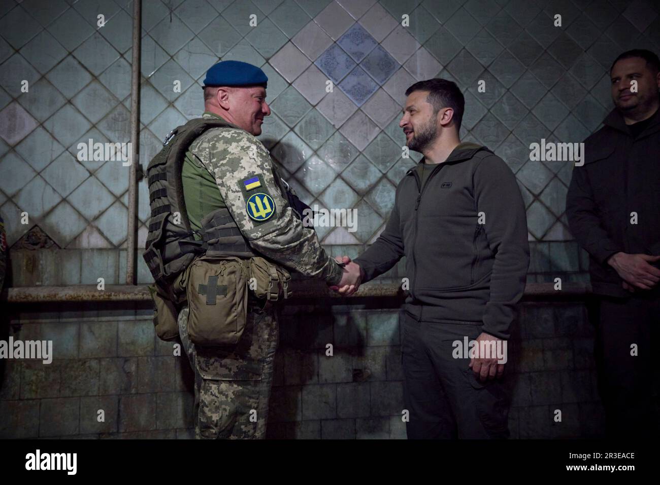 Vuhledar, Ukraine. 23rd May, 2023. Ukrainian President Volodymyr ...