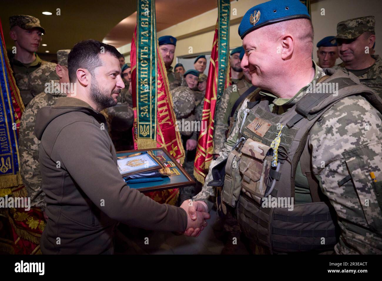 Vuhledar, Ukraine. 23rd May, 2023. Ukrainian President Volodymyr ...