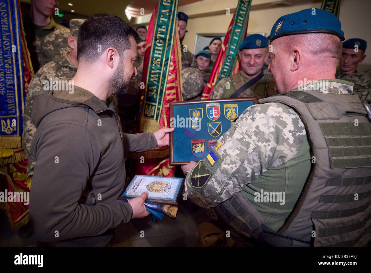Vuhledar, Ukraine. 23rd May, 2023. Ukrainian President Volodymyr ...