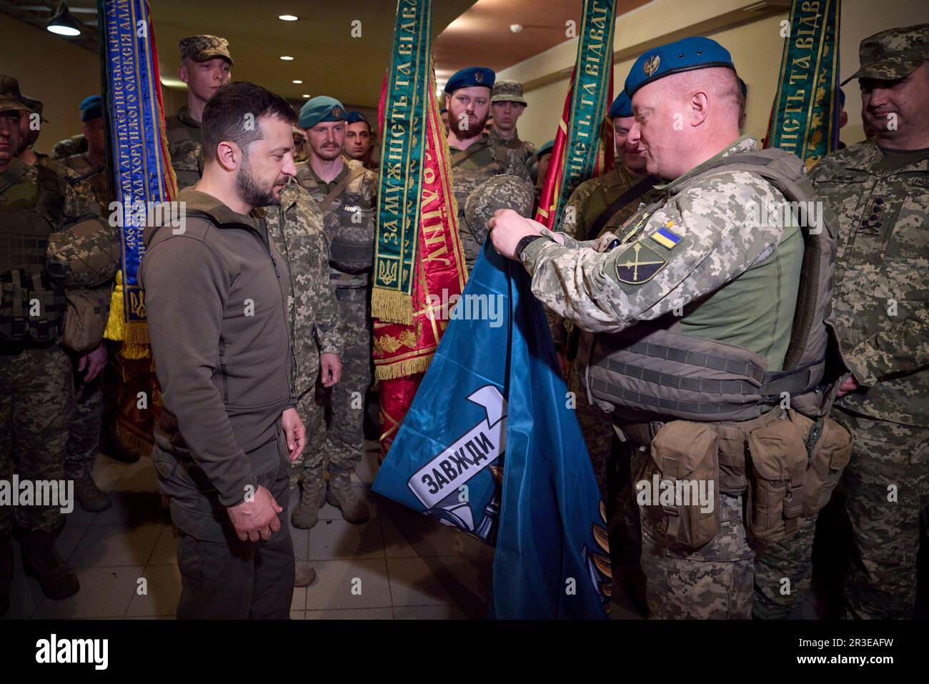Vuhledar, Ukraine. 23rd May, 2023. Ukrainian President Volodymyr ...