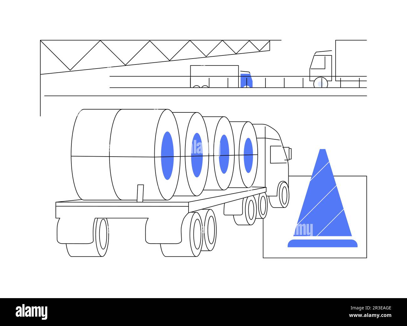 Transporting construction materials abstract concept vector ...