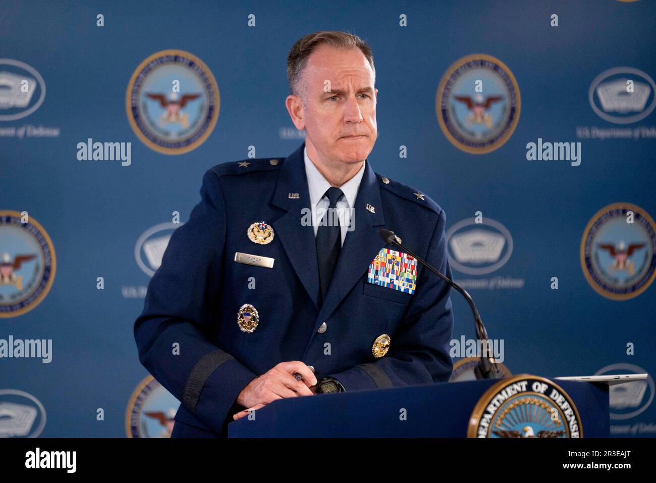 Pentagon spokesman Air Force Brig. Gen. Patrick Ryder takes a question ...