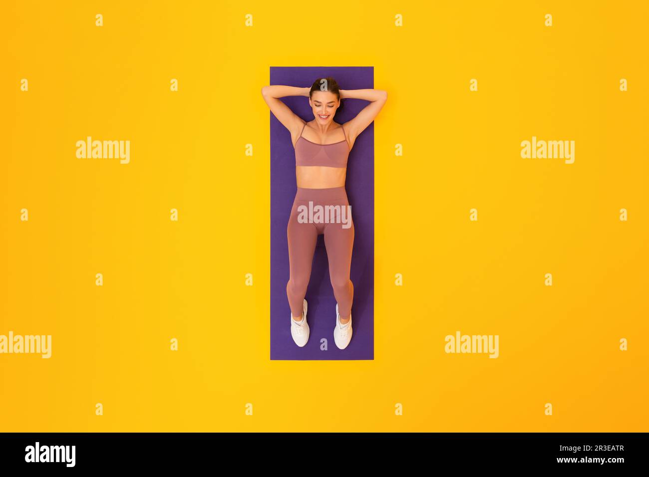 Air gymnastics slim woman performing hi-res stock photography and ...