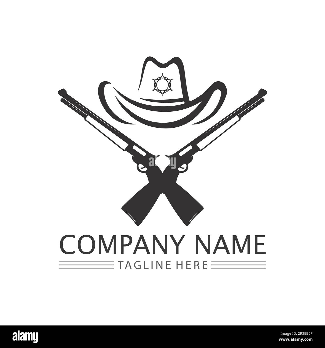 cowboy hat logo images icon vector and design template Stock Vector ...
