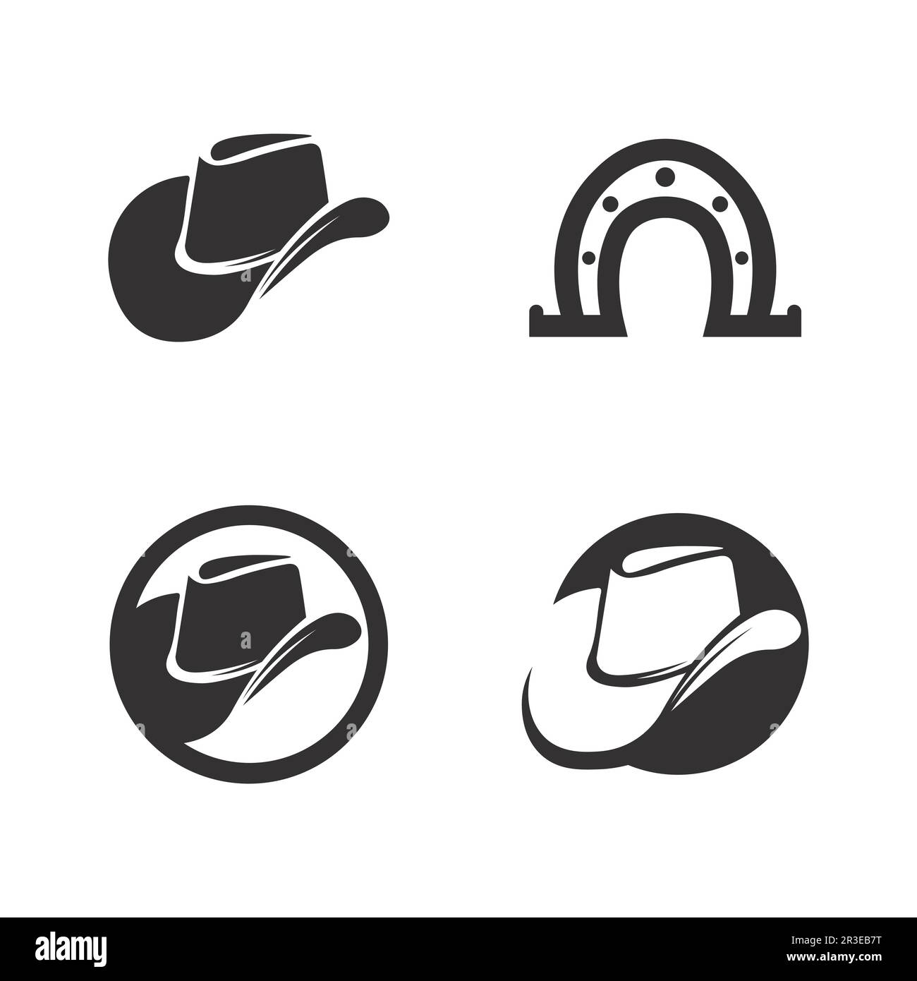 cowboy hat logo images icon vector and design template Stock Vector ...