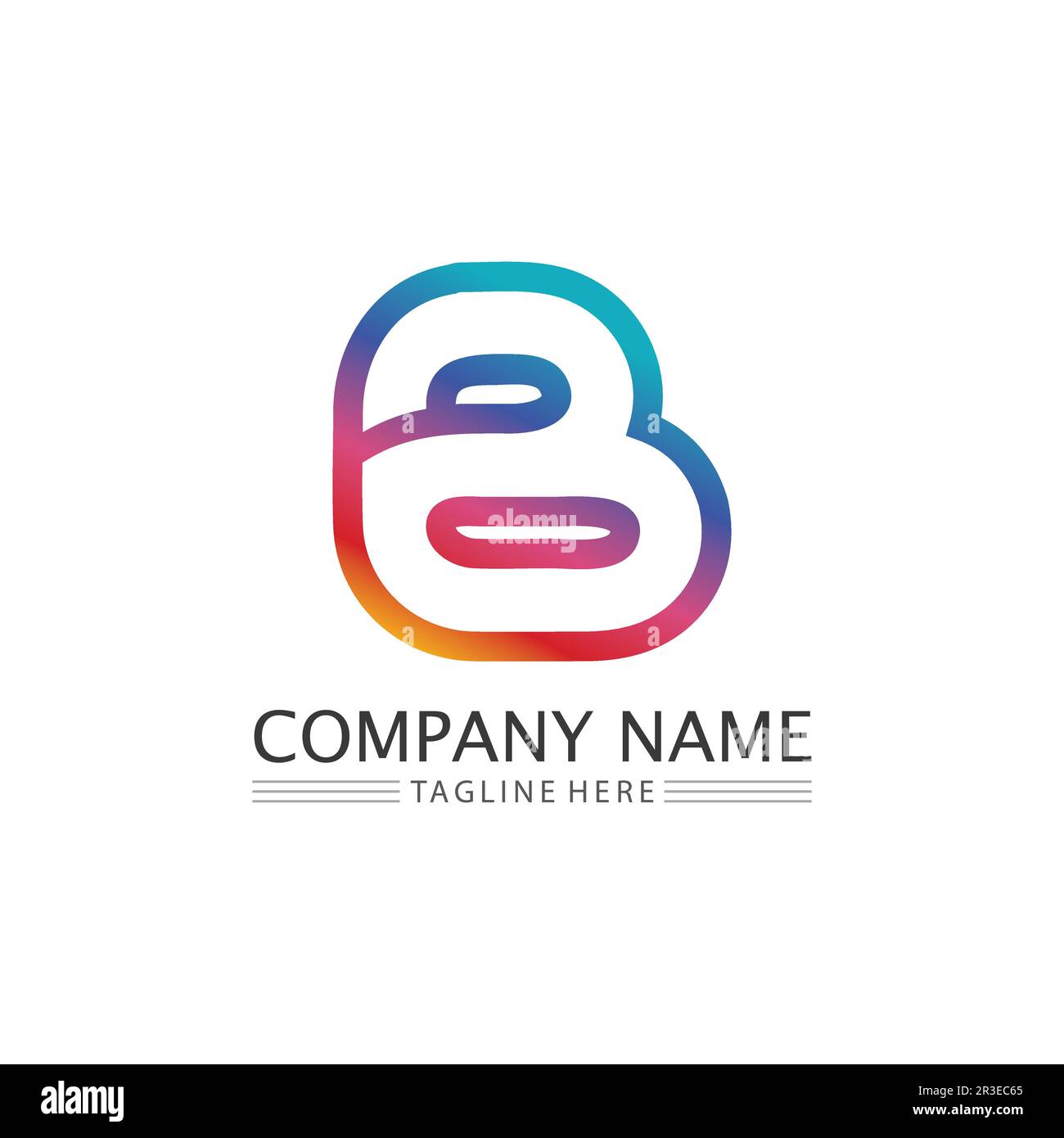 B Letter and b logo design with modern concept. Icon letter b vector ...