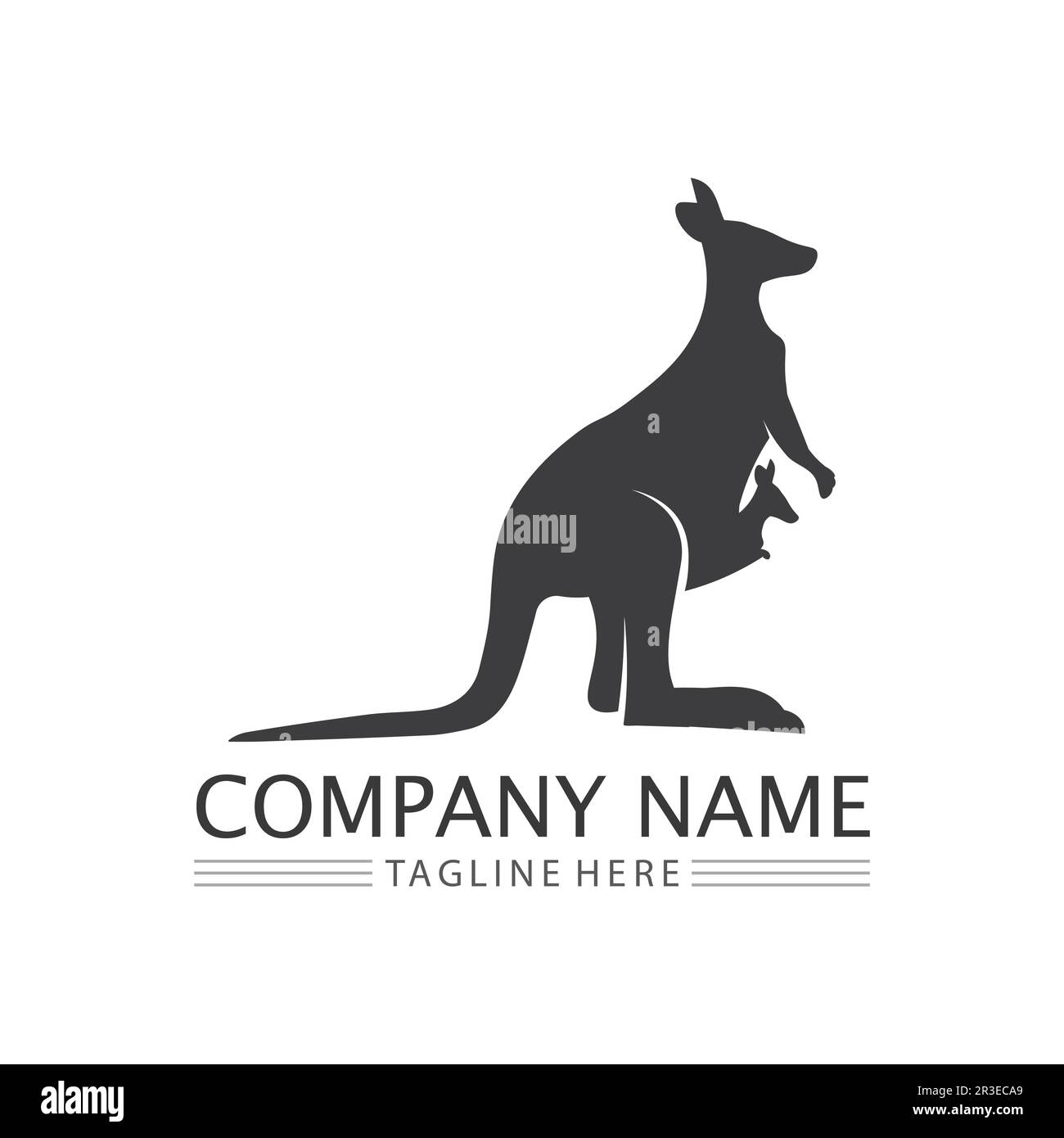 kangaroo animal logo and design vector illustrtion Stock Vector Image ...