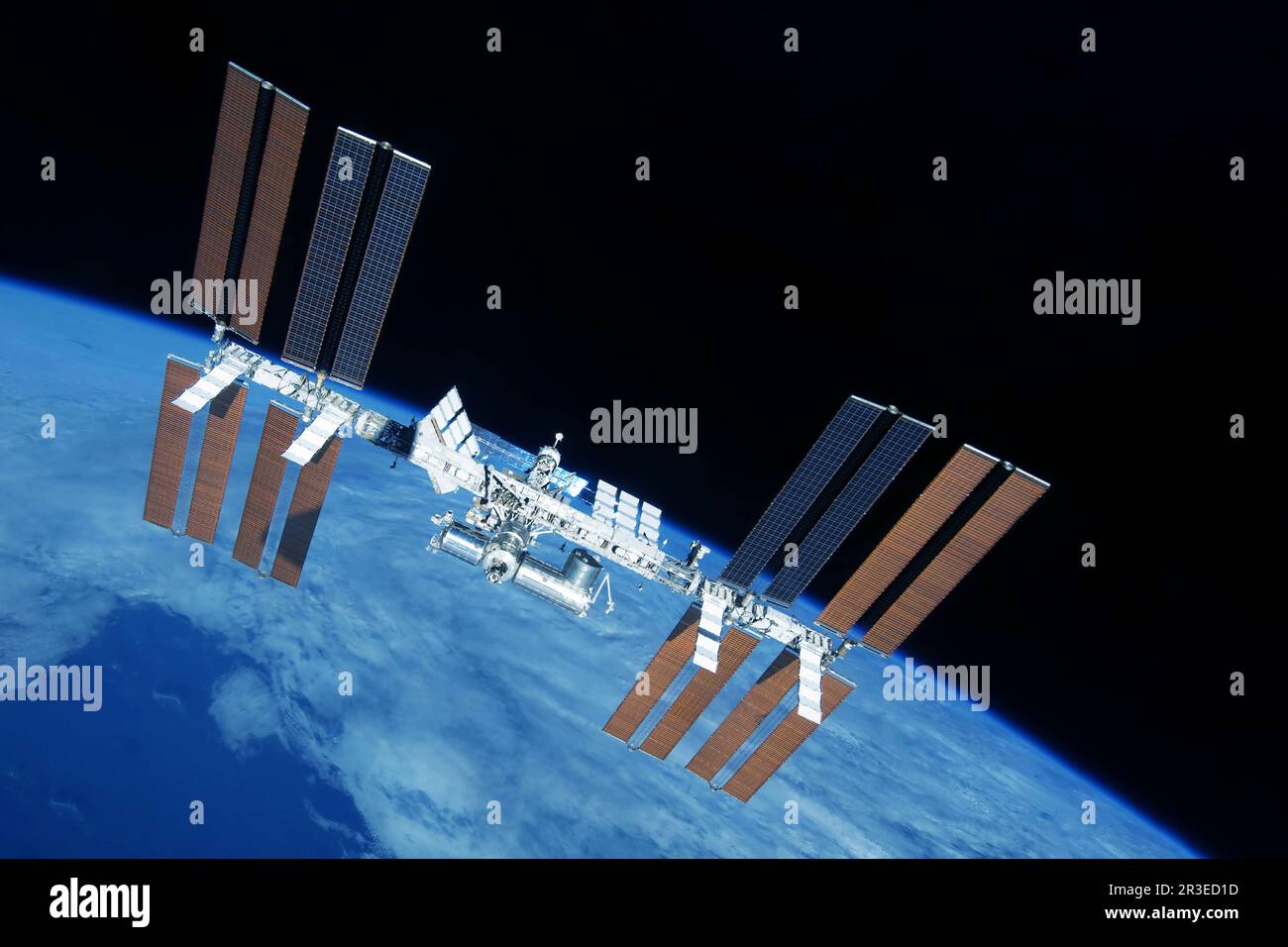 International Space Station in Earth's orbit. Elements of this image ...