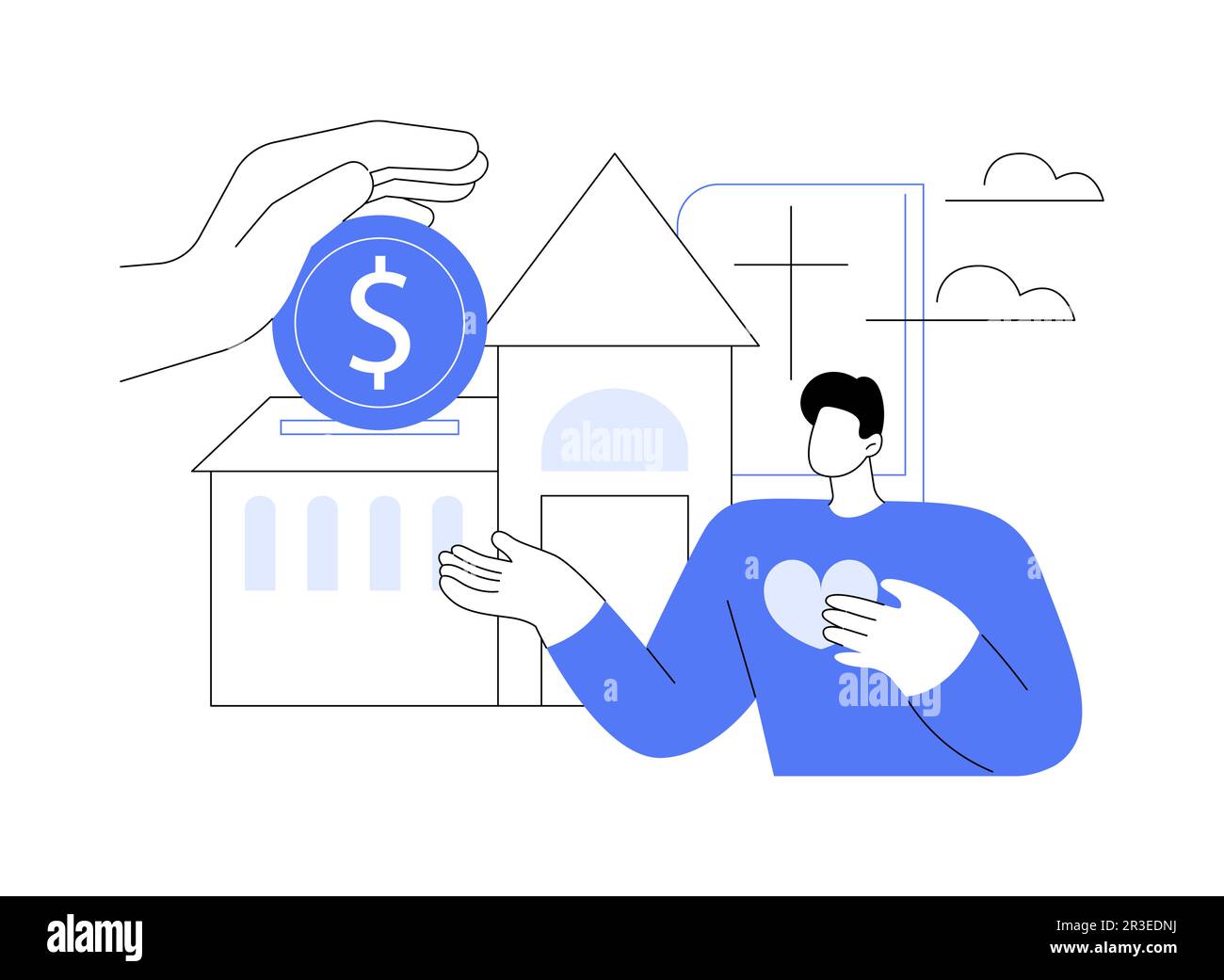 Donation abstract concept vector illustration Stock Vector Image & Art ...