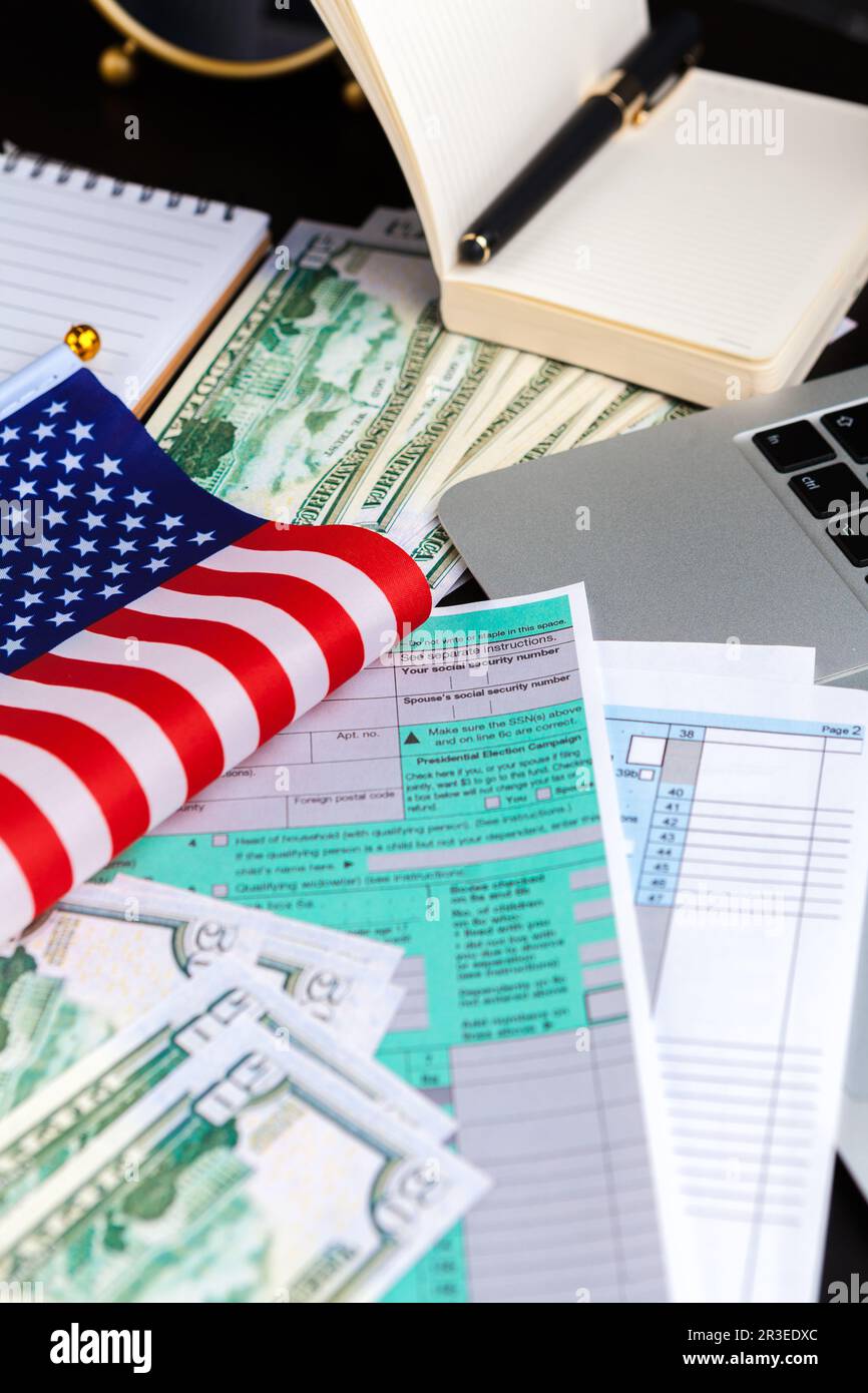 4th of July American Independence Day USA flags decorations in office ...