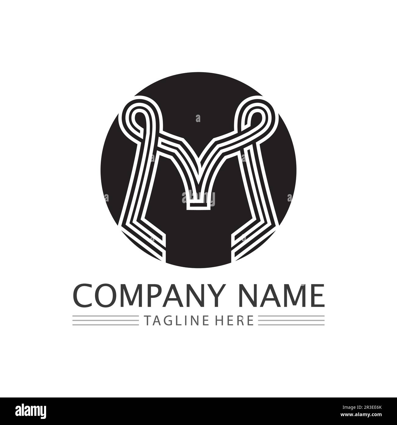 Logo initial letter m vector vectors hi-res stock photography and ...