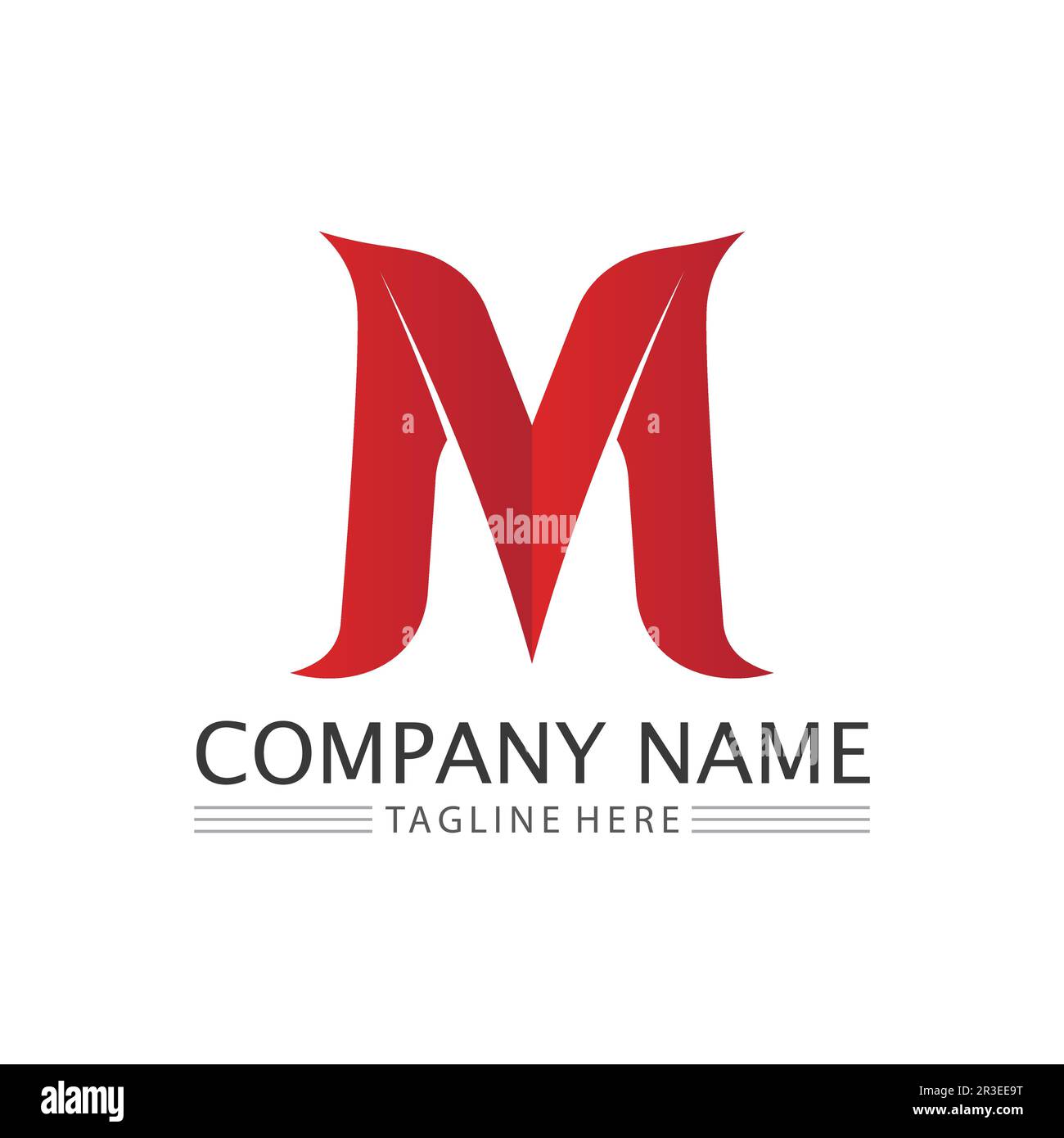 Logo initial letter m vector vectors hi-res stock photography and ...
