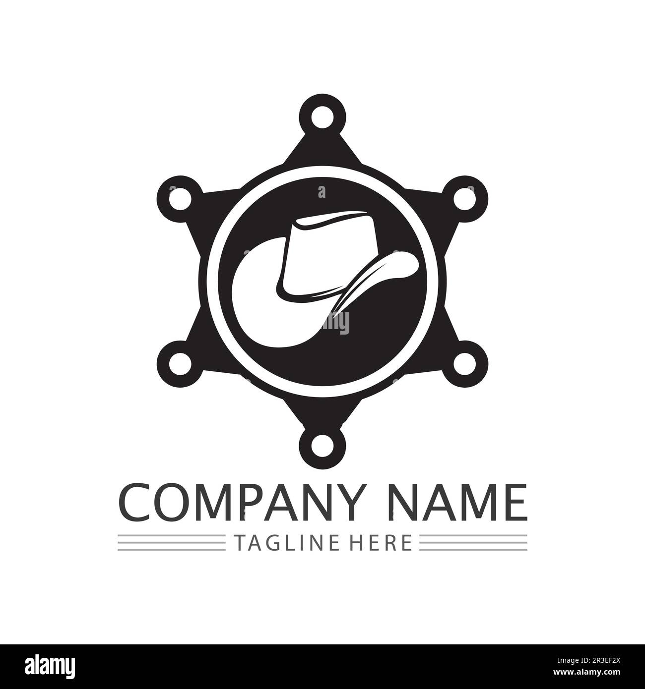 cowboy hat logo images icon vector and design template Stock Vector ...
