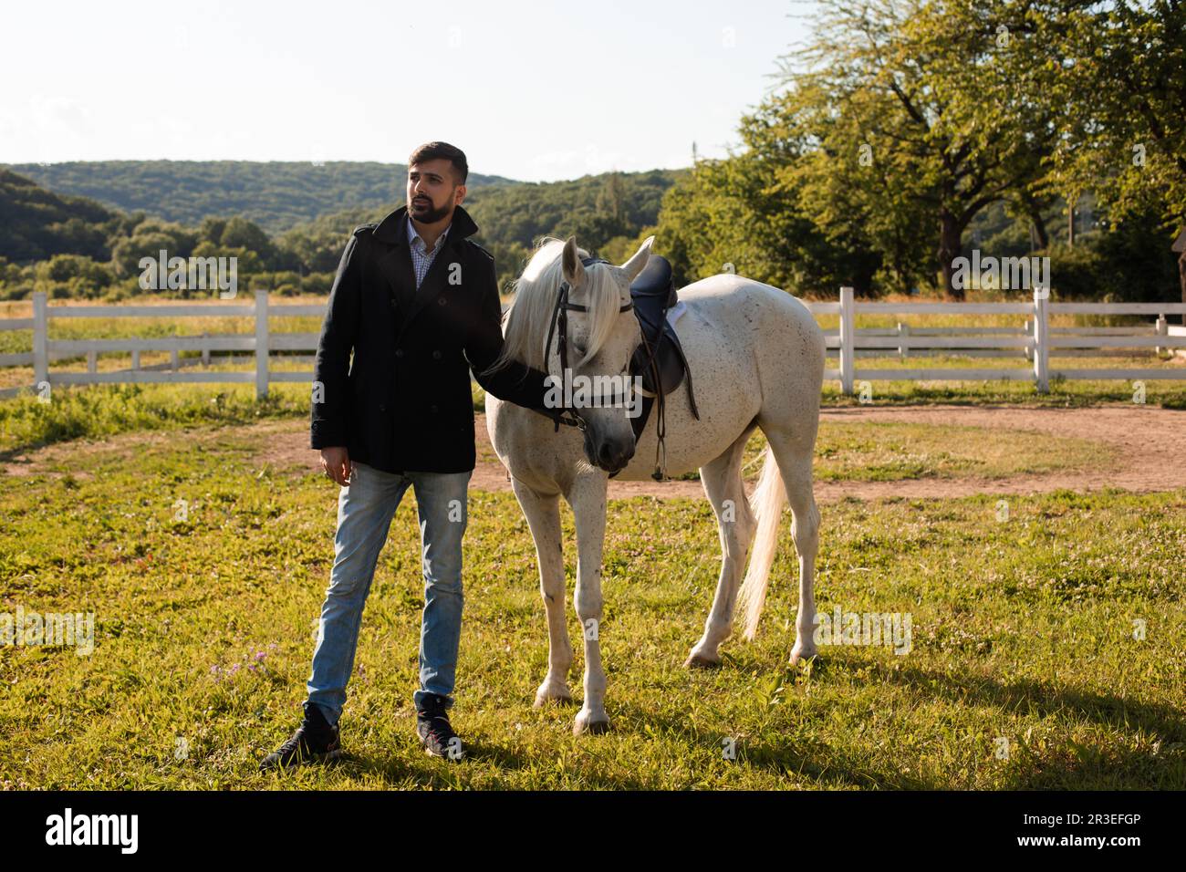 Handsome man on horse hi-res stock photography and images - Alamy