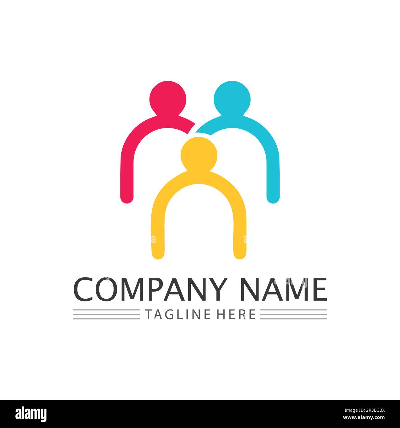 People Icon work group Vector logo illustration design Stock Vector ...