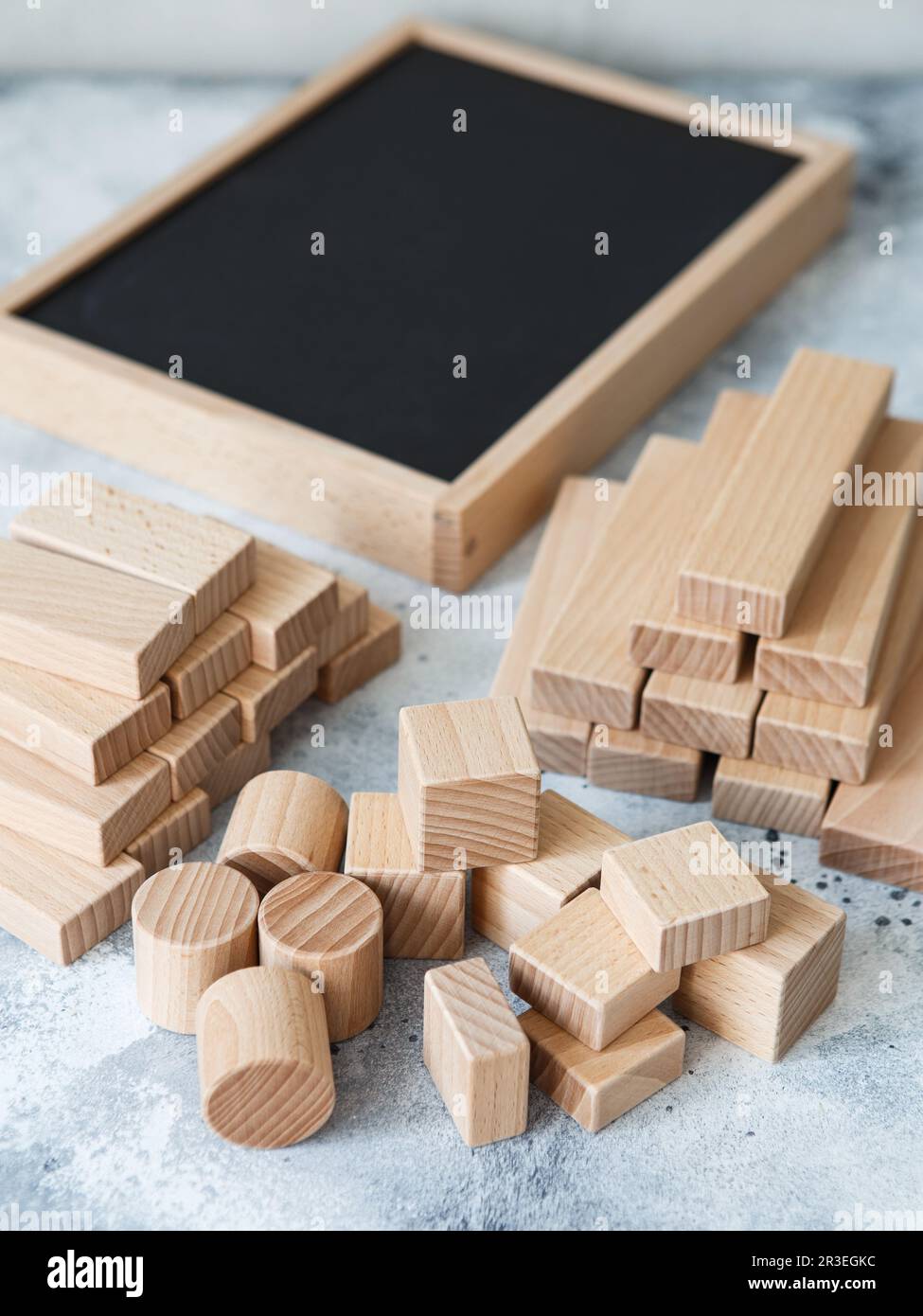 Wooden Toy Construction with ecologically wooden blocks manufactured ...
