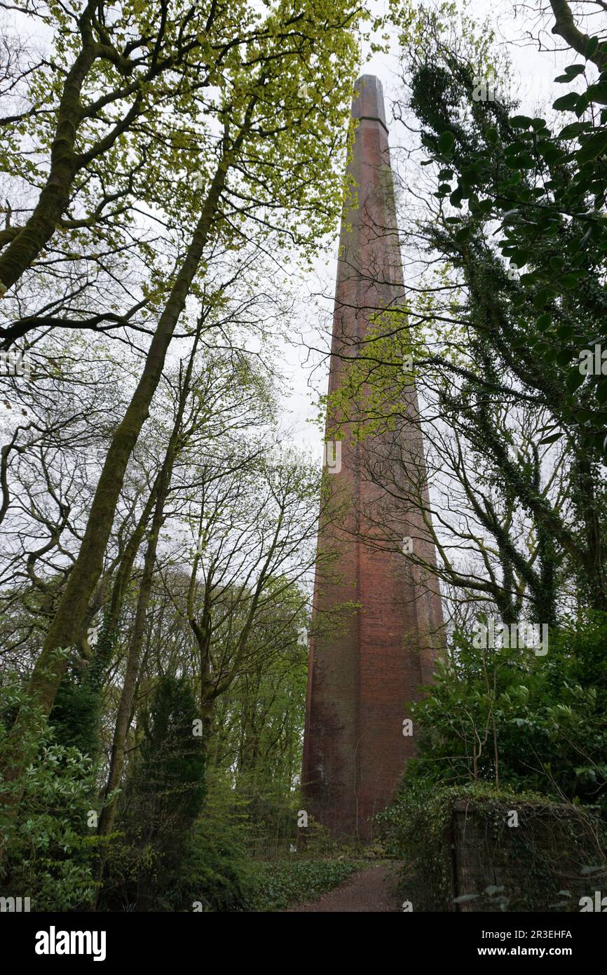 Barrow Bridge chimney, 80 metres tall, constructed 1863 as part of the ...