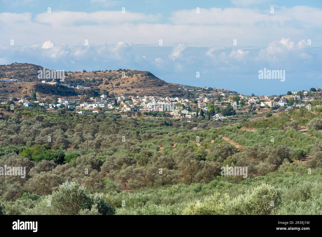 View to the village Pitsidia in the south of Crete Stock Photo - Alamy