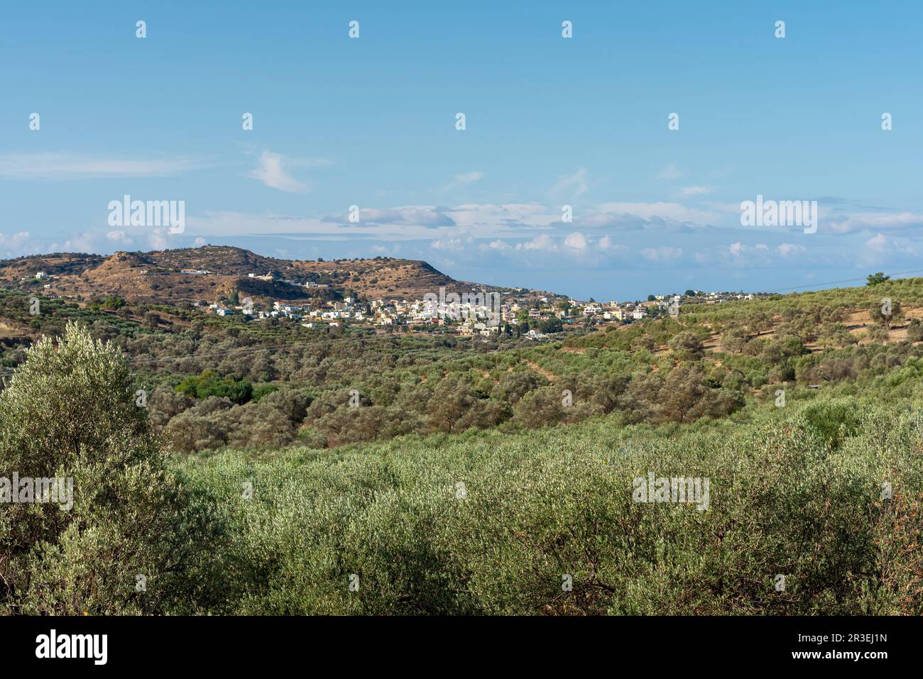 View to the village Pitsidia in the south of Crete Stock Photo - Alamy
