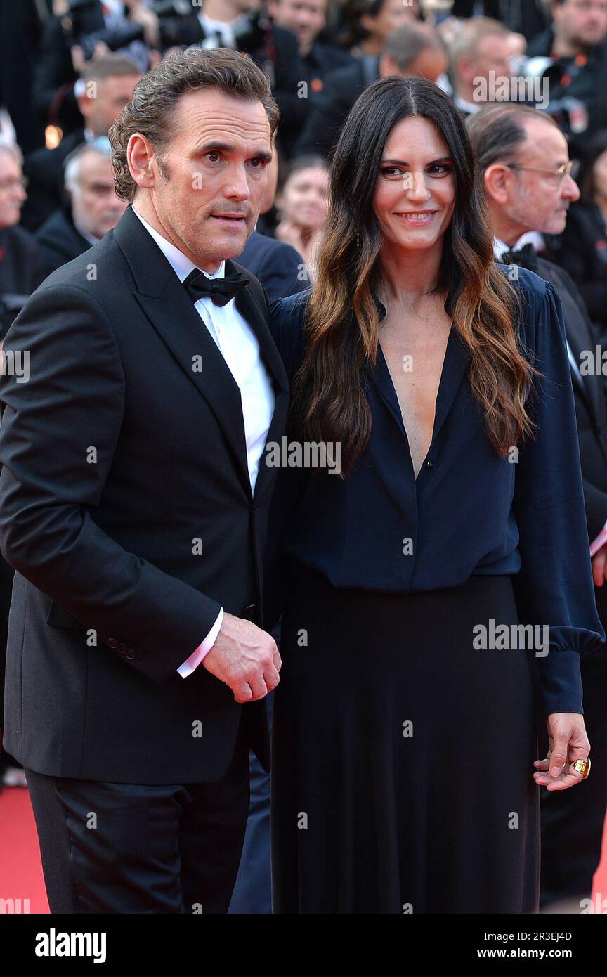 Cannes, France. 23rd May, 2023. Matt Dillon and Roberta Mastromichele ...