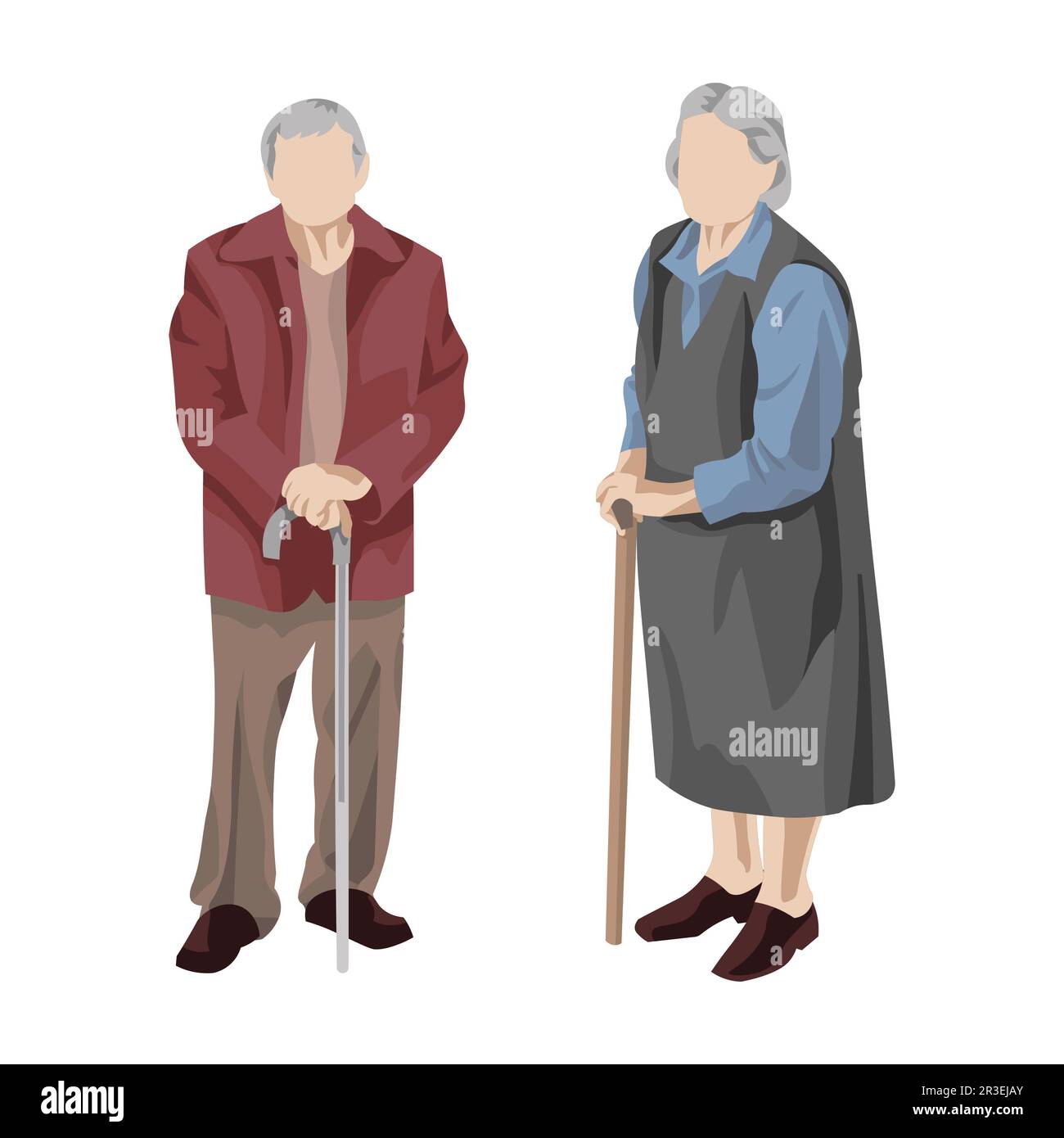 Grandfather grandmother in old Cut Out Stock Images & Pictures - Alamy