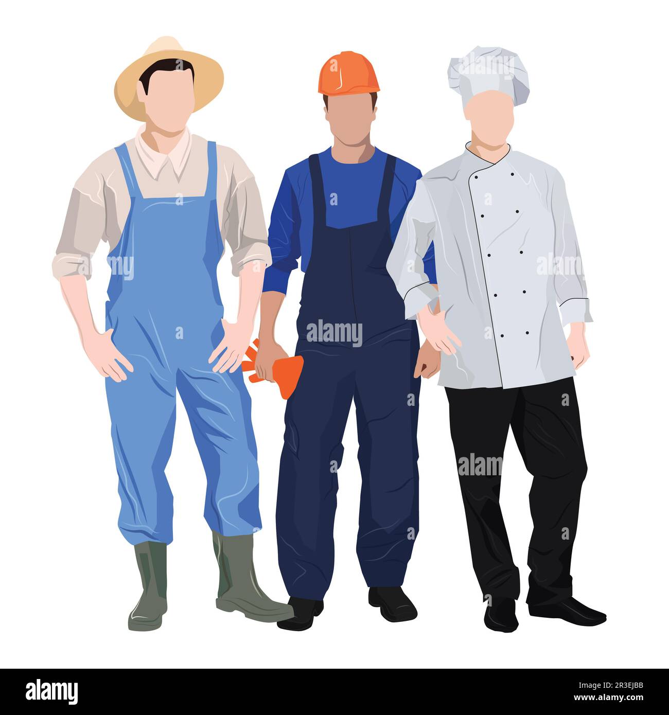 Group of people working professions on a white background - Vector ...