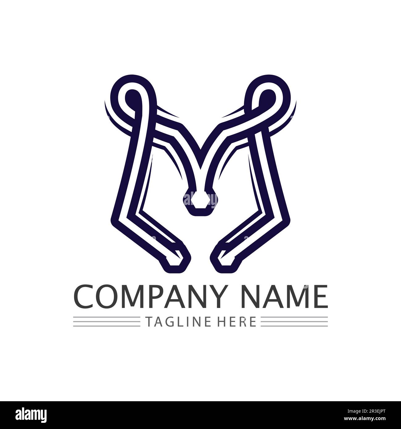 M logo design vector vectors Cut Out Stock Images & Pictures - Alamy