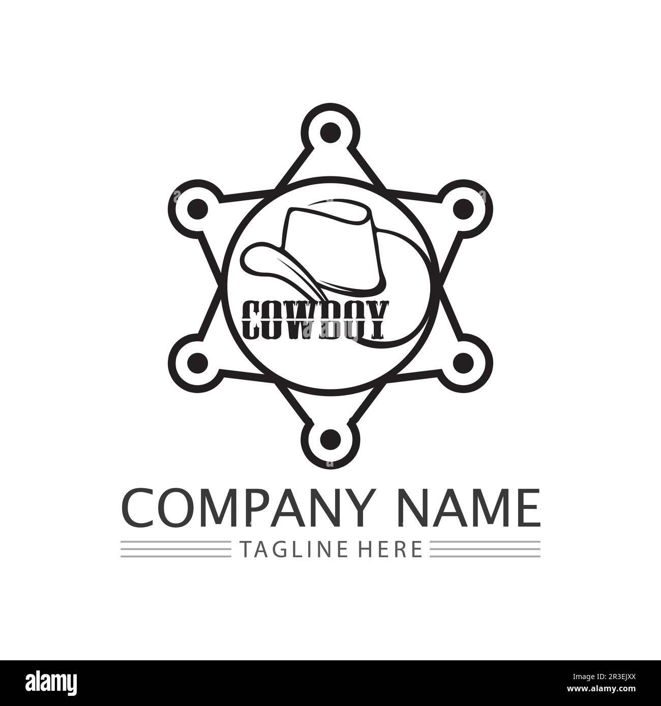 cowboy hat logo images icon vector and design template Stock Vector ...