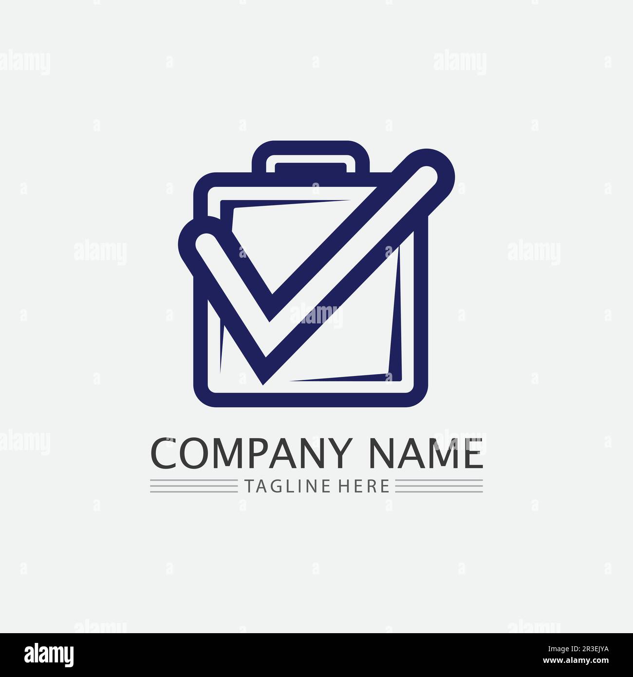 Checklist check mark logo vector or icon. Tick symbol in green color ...