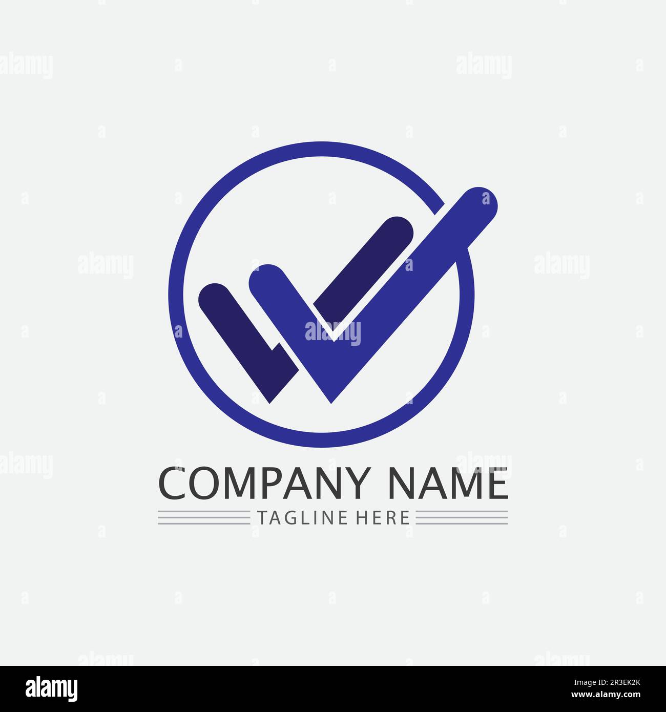 Checklist check mark logo vector or icon. Tick symbol in green color ...