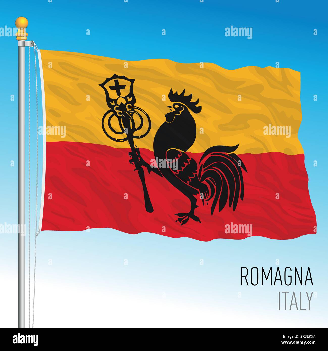 Flag of Romagna, italian territory, Emilia Romagna, Italy, vector ...
