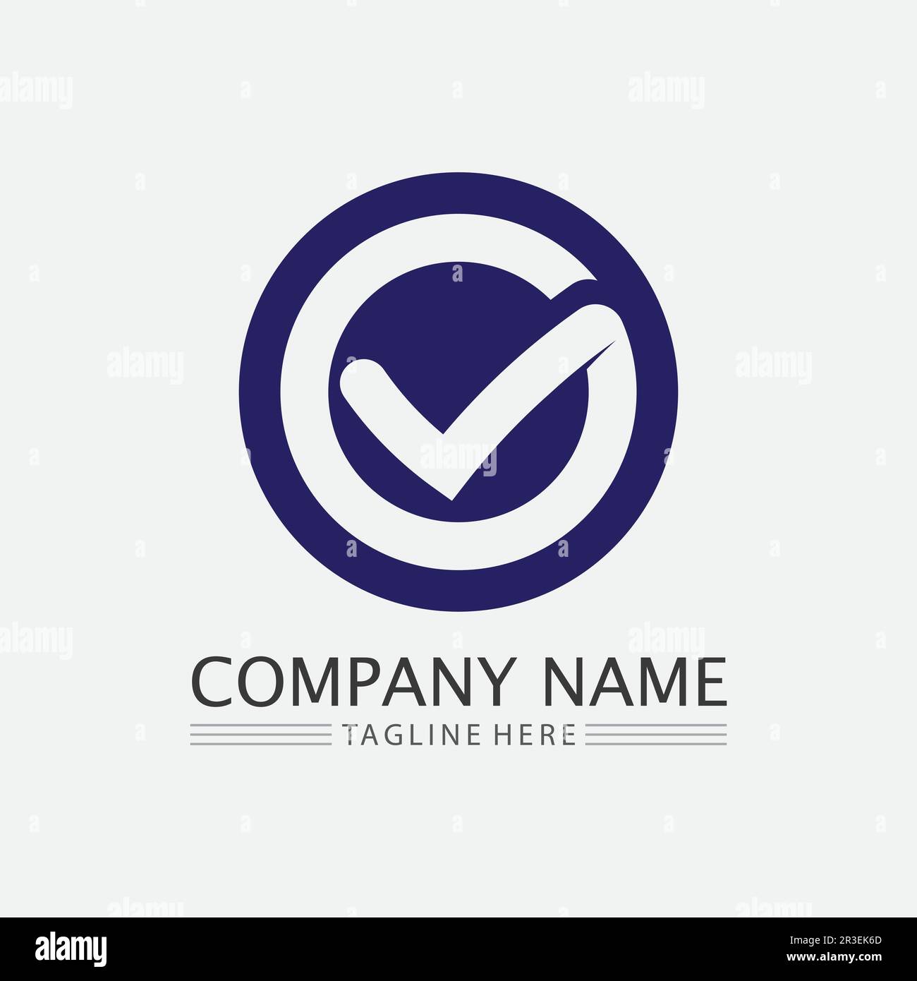 Checklist check mark logo vector or icon. Tick symbol in green color ...