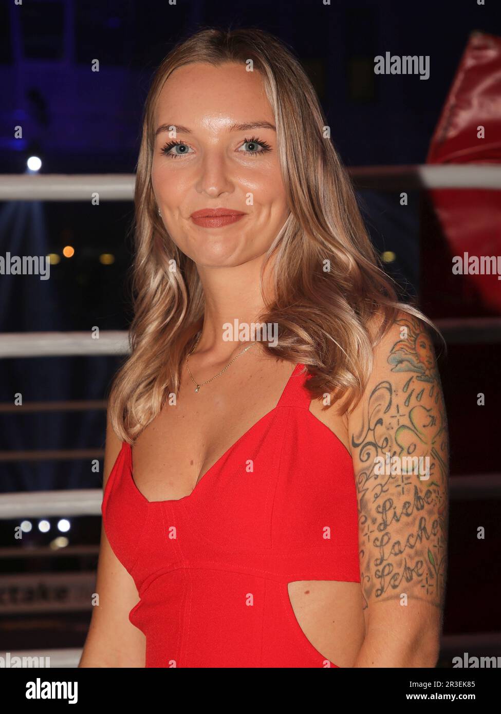 Luisa girlfriend of boxer Dominic BÃ¶sel at the SES Boxing Gala on 09. ...