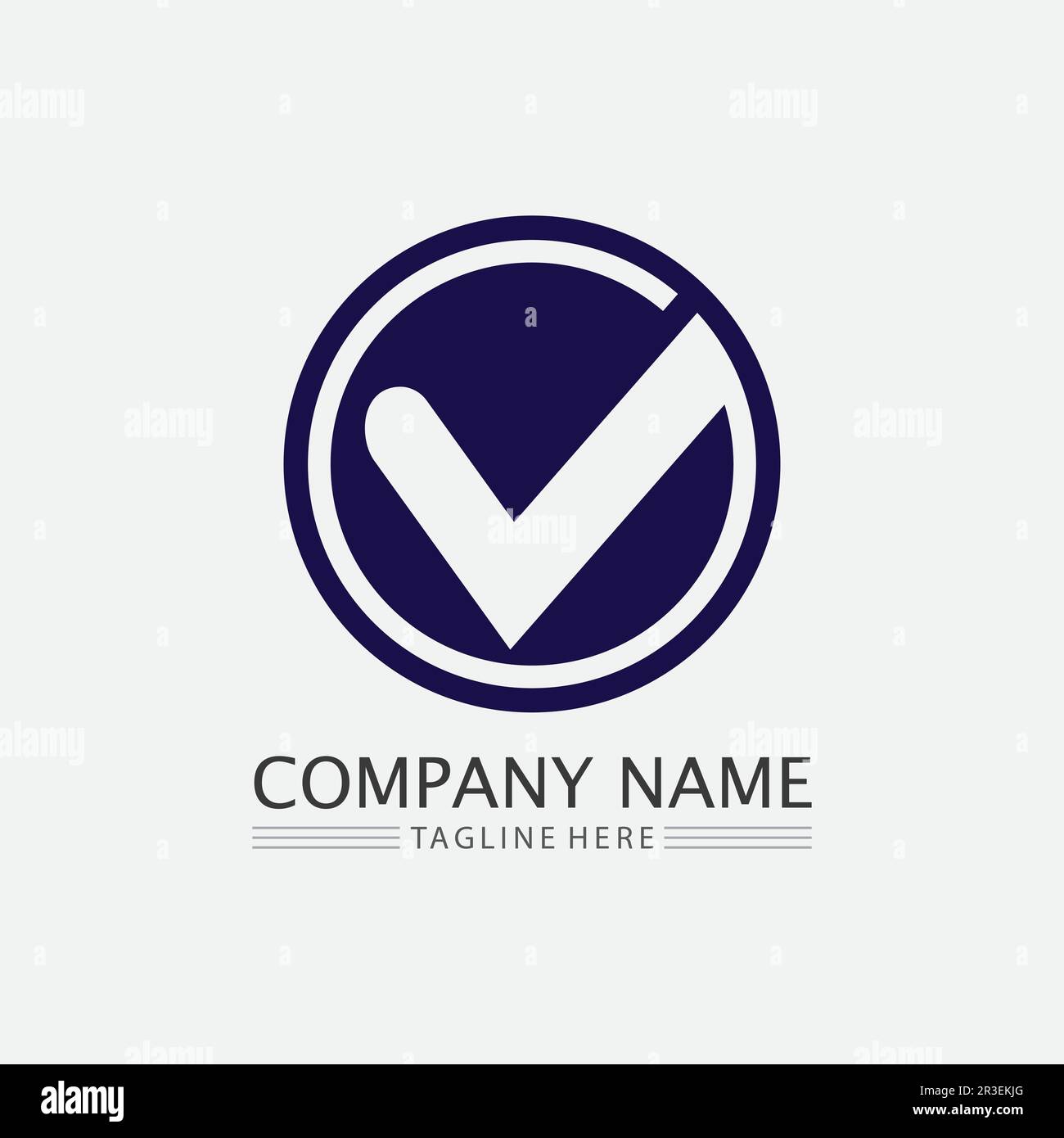 Checklist check mark logo vector or icon. Tick symbol in green color ...