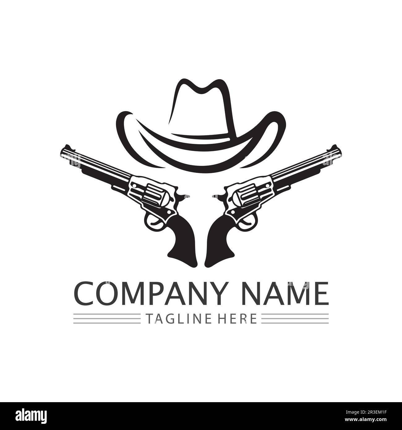 cowboy hat logo images icon vector and design template Stock Vector ...