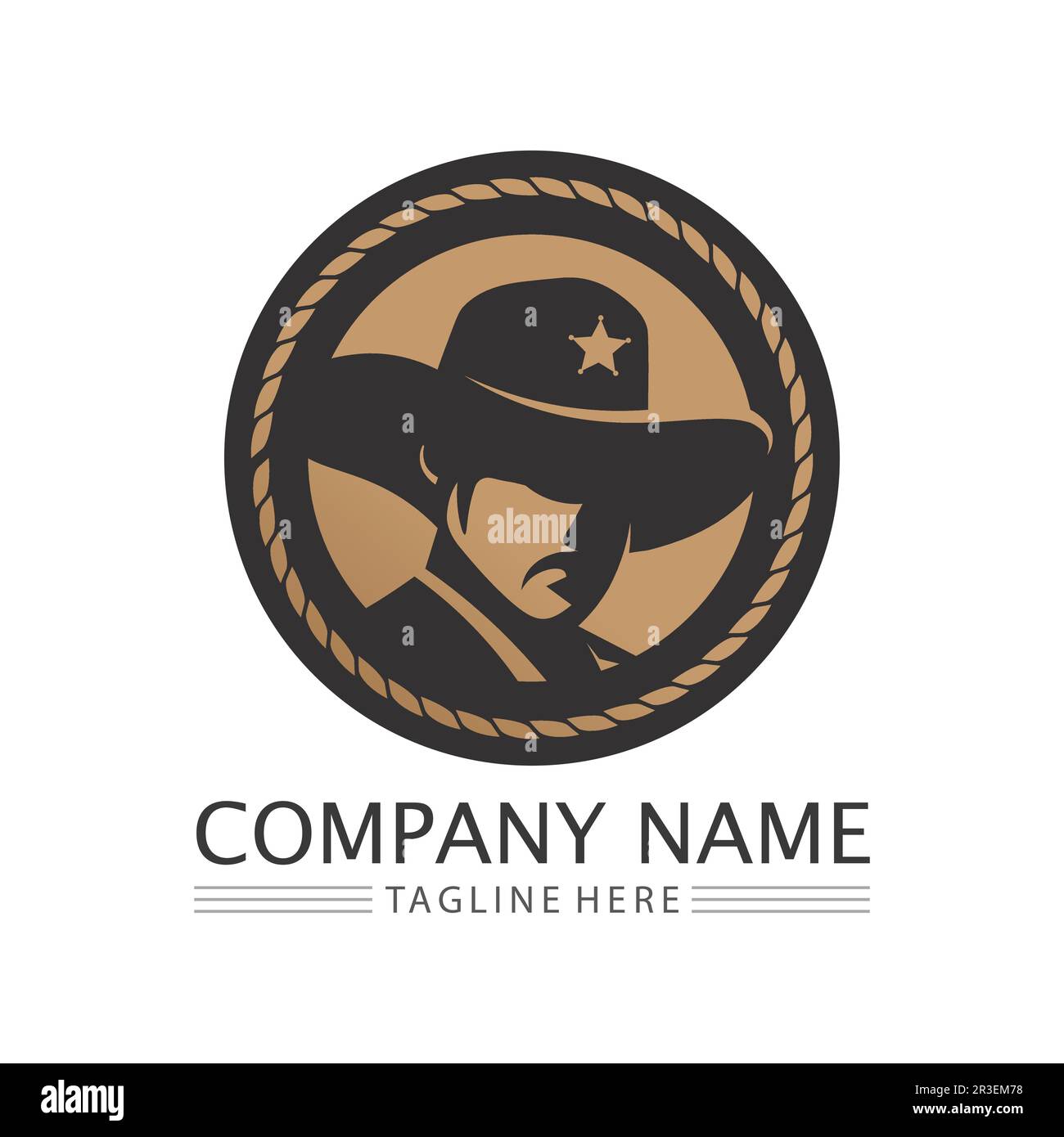 cowboy hat logo images icon vector and design template Stock Vector ...