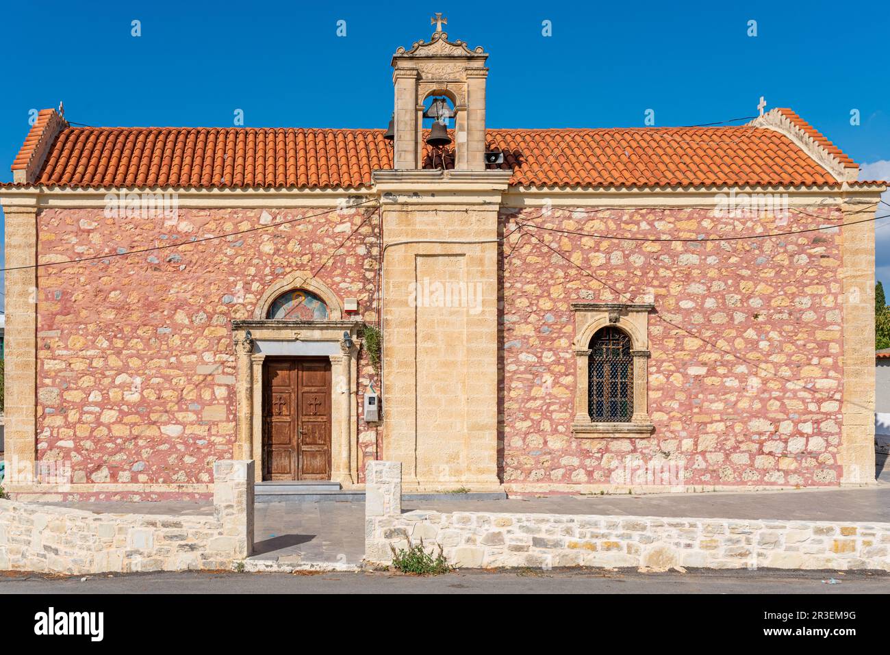 Church of the Assumption of the Virgin Mary in Apesokari on Crete Stock ...