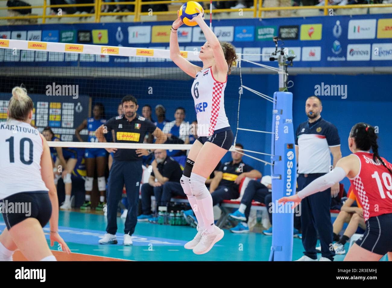 Lea Deak of Croatia in action during the DHL Test Match Tournament ...
