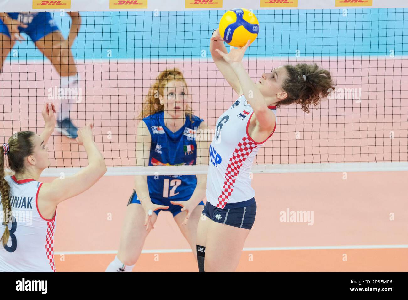 Lea Deak of Croatia in action during the DHL Test Match Tournament ...