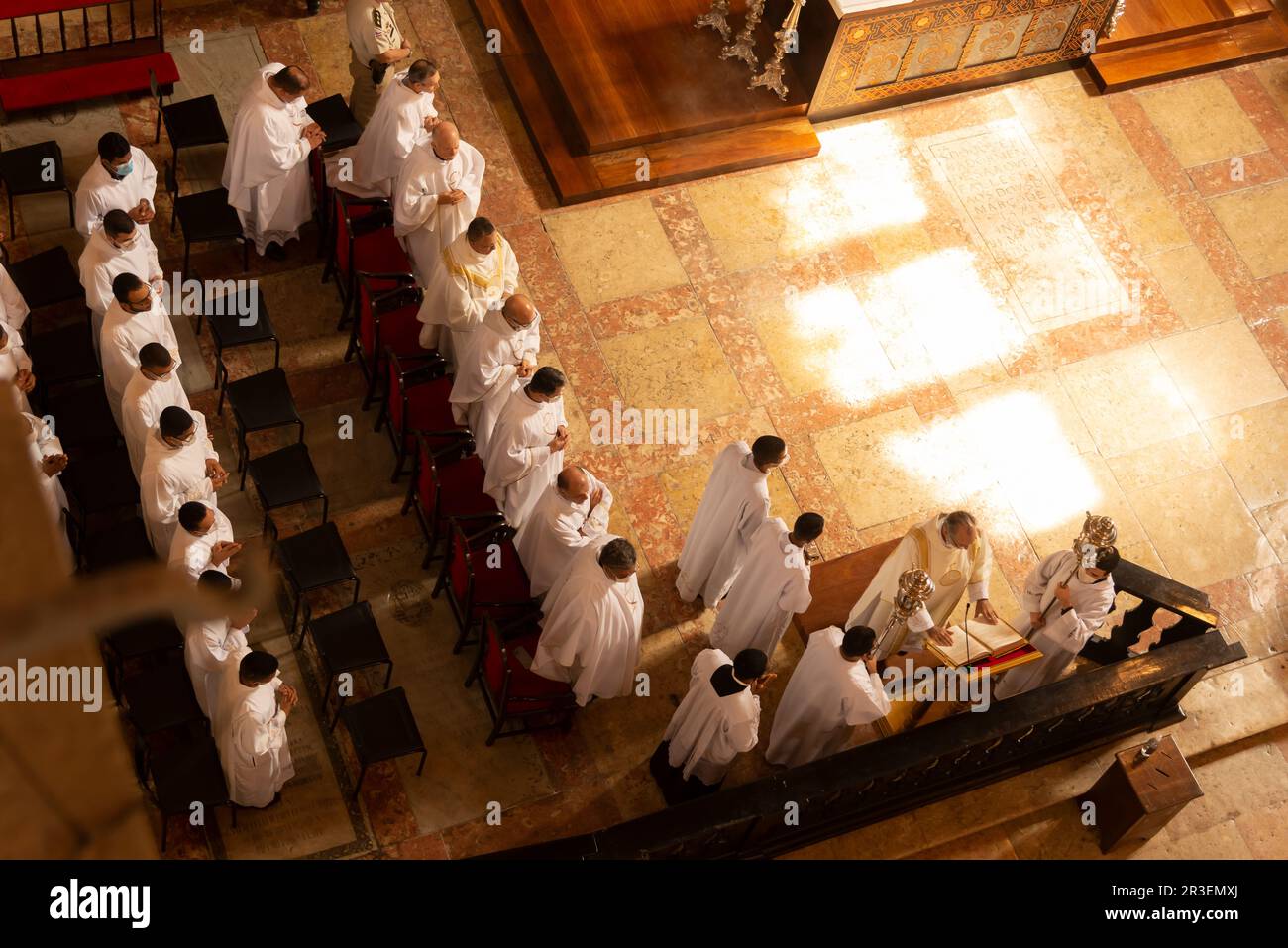 Salvador, Bahia, Brazil - June 16, 2022: Top view of catholic priests ...