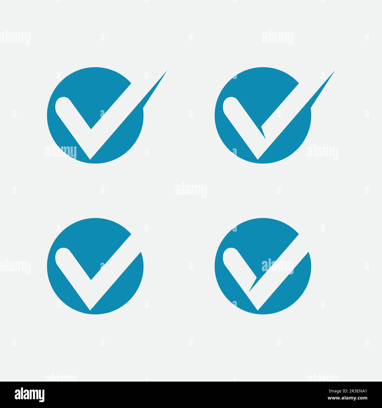 Checklist check mark logo vector or icon. Tick symbol in green color ...