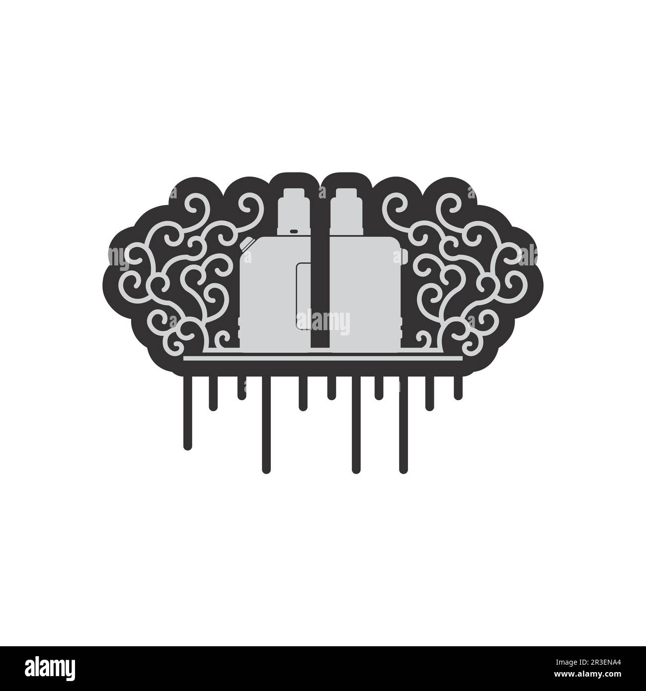 vape and vapor logo icon smoke vector and set design for vapers vaping ...