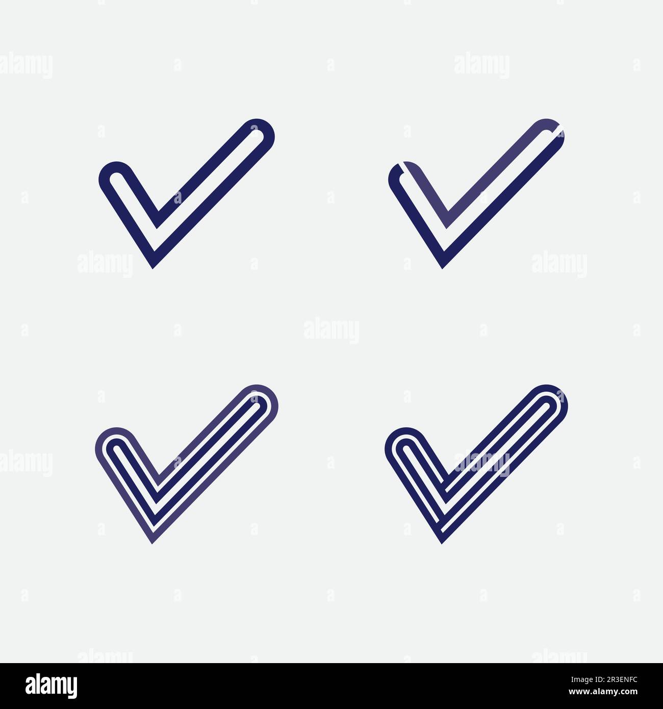 Checklist check mark logo vector or icon. Tick symbol in green color ...