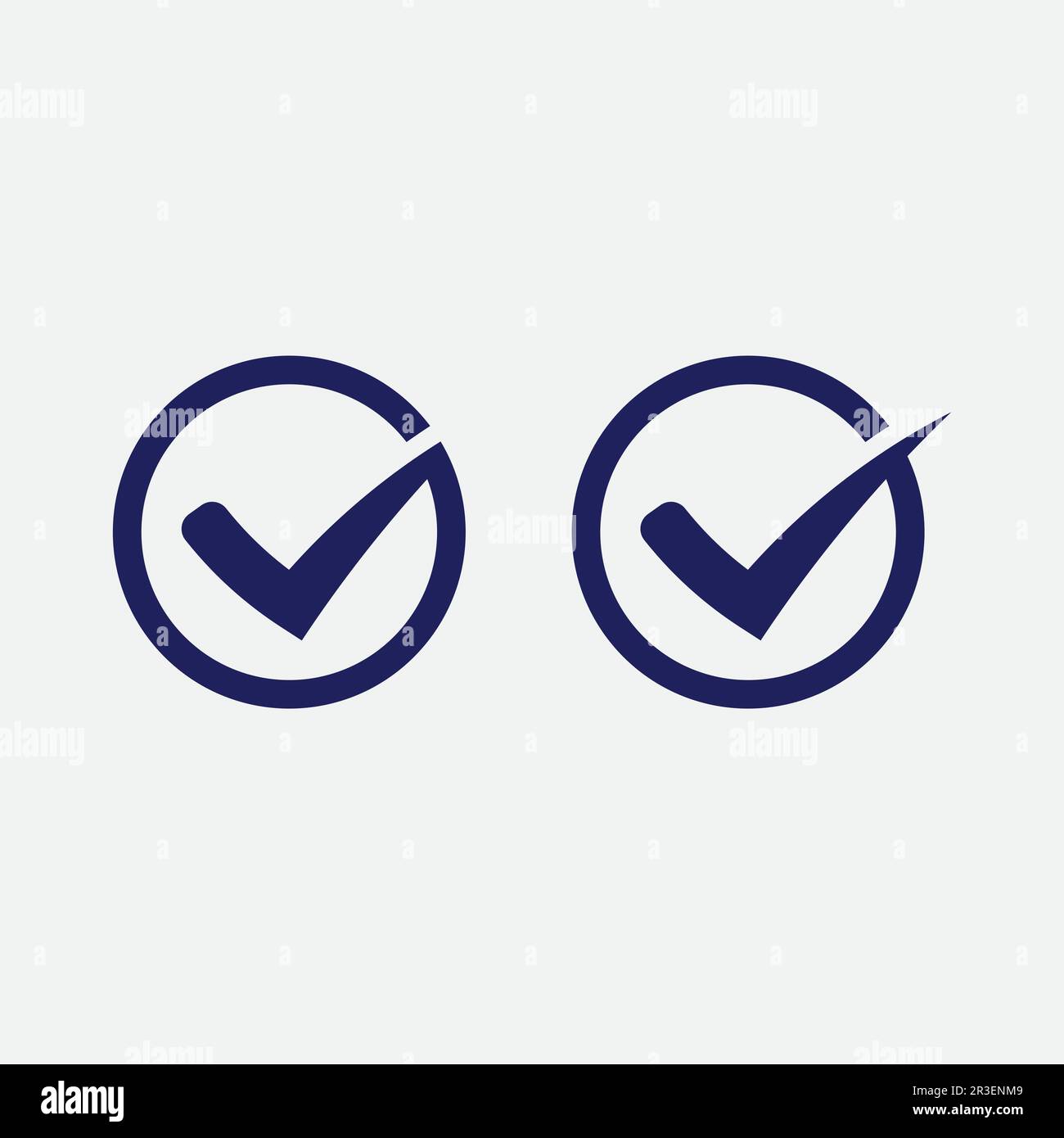 Checklist check mark logo vector or icon. Tick symbol in green color ...