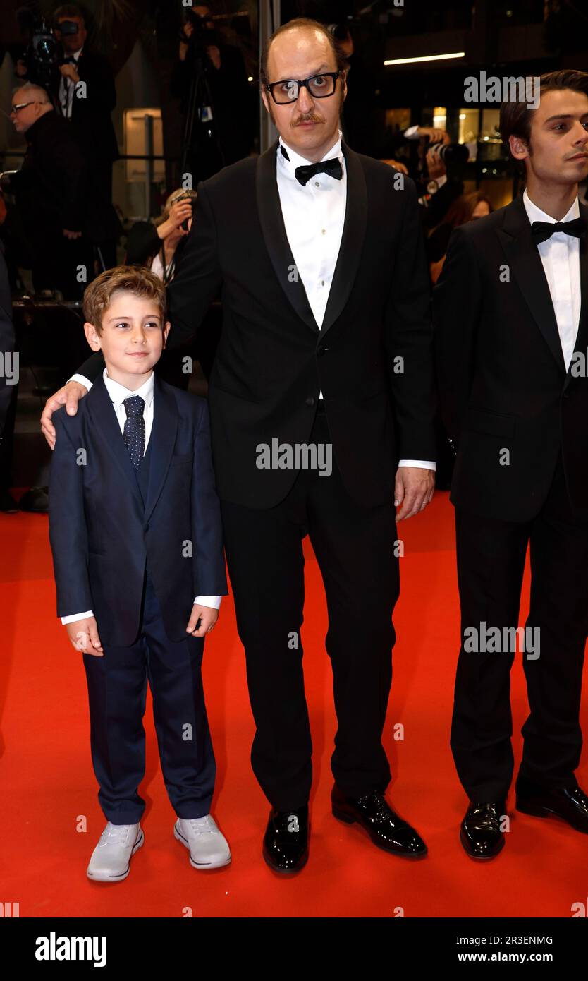 Enea Sala, from left, Fausto Russo Alesi, and Leonardo Maltese pose for ...