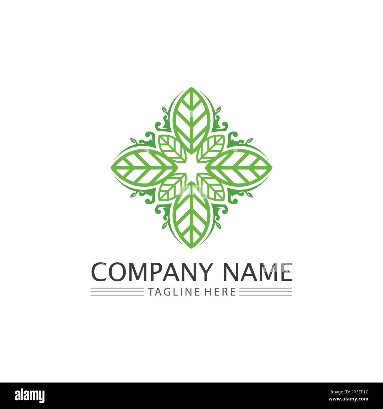 Tree leaf vector and green logo design friendly concept Stock Vector ...