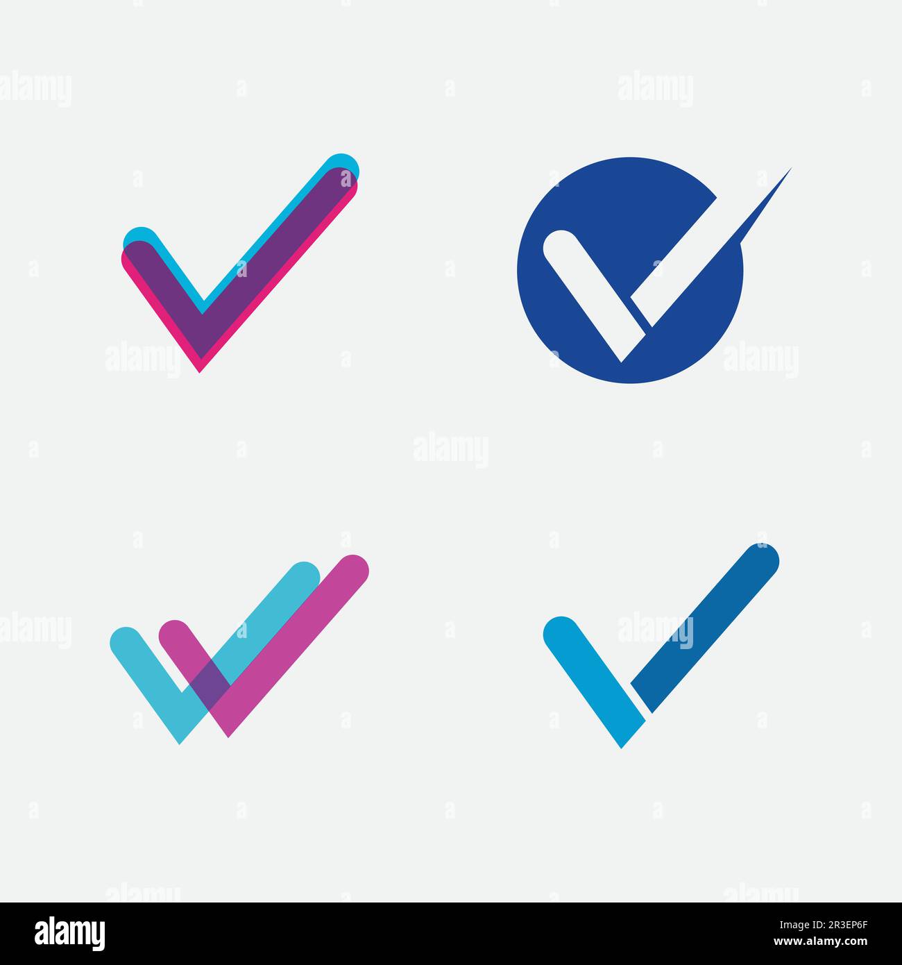 Checklist check mark logo vector or icon. Tick symbol in green color ...